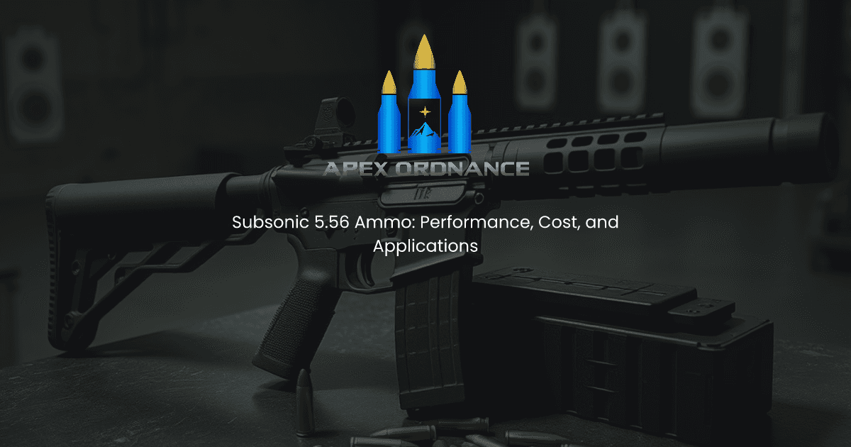 Subsonic 5.56 Ammo: Performance, Cost, and Applications